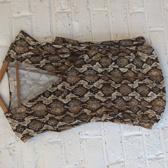 MICHAEL Michael Kors | Tops | Michael Michael Kors Snake Print Wrap Top ...